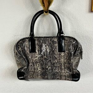 Calvin Klein | Bags | Calvin Klein Snakeskin Patent Leather Python Top ...